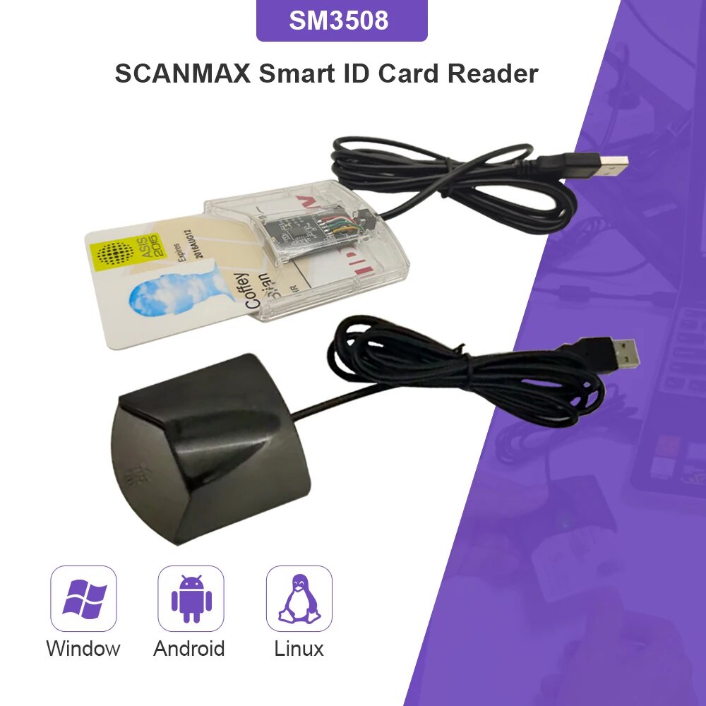 Scanmax SM3508 Type A&C Interface Smart ID Card Reader | Shopee Philippines