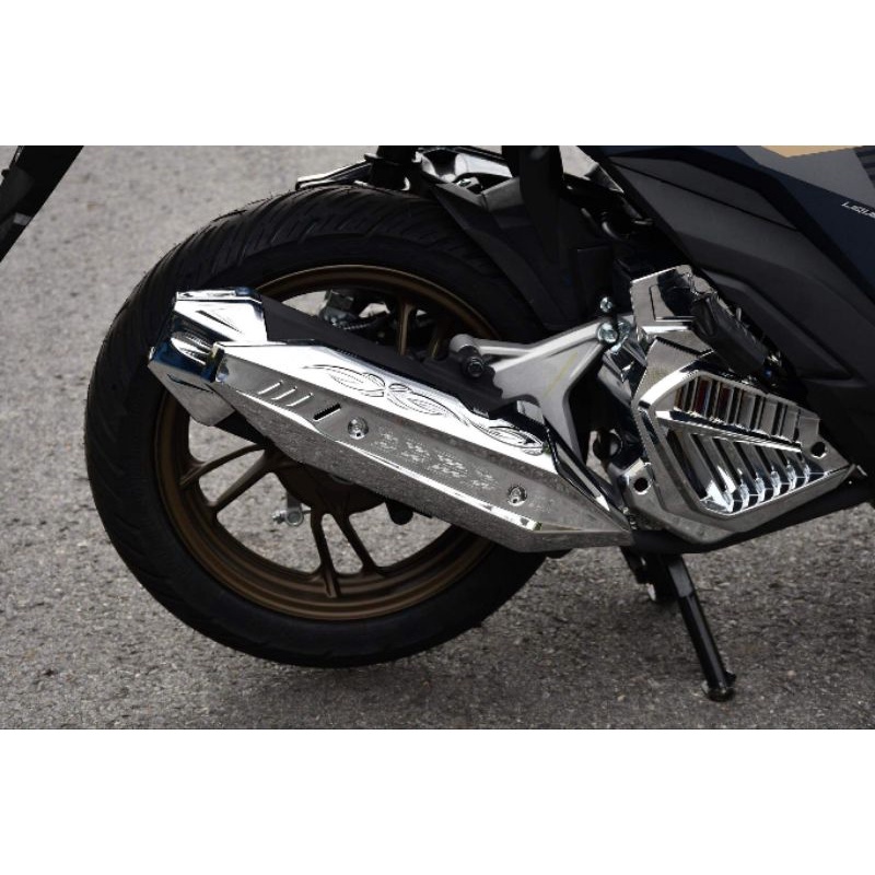 NEW CHROME HEATGUARD FOR CLICK V3 V2 125i 150i | Shopee Philippines