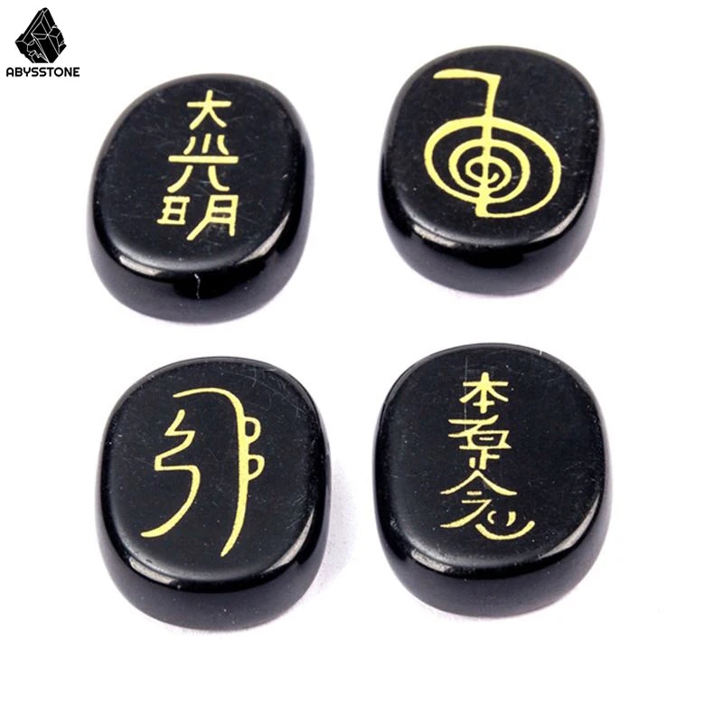 Natural Stone Japanese Carving Reiki Religious Rune Symbol Room Decor ...