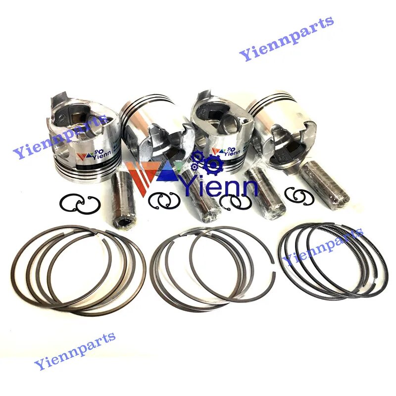 유4DQ5 Piston Kit With Ring Set For Mitsubishi FD10 FD14 FD15 Forklift ...