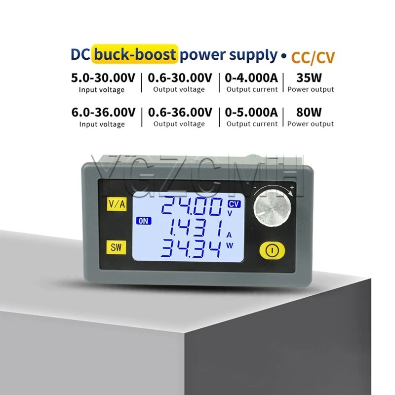 ☑80W/35W DC Buck Boost Converter CV CC Solar Charging Module Adjustable ...