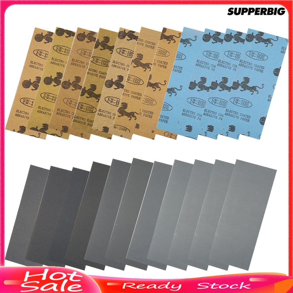 Wet Dry Sandpaper Sheets 400/600/800/1000/1200/1500/2000/2500# Grit ...