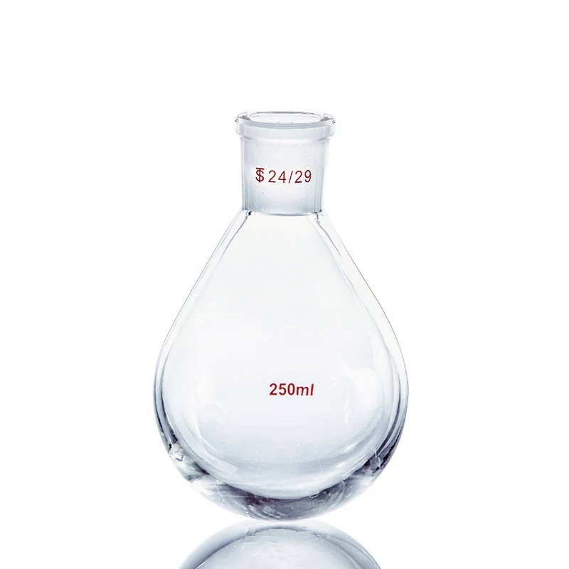 Laboratory single one 1 neck glass Eggplant shape type Boiling Flask ...