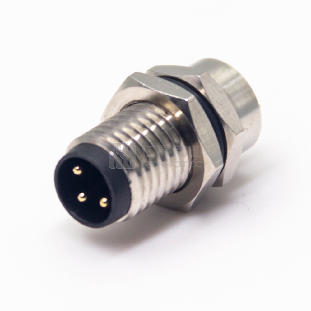 Waterproof M8 3 Pin Connector 4pin Male Connector Bulkhead Mount PCB ...