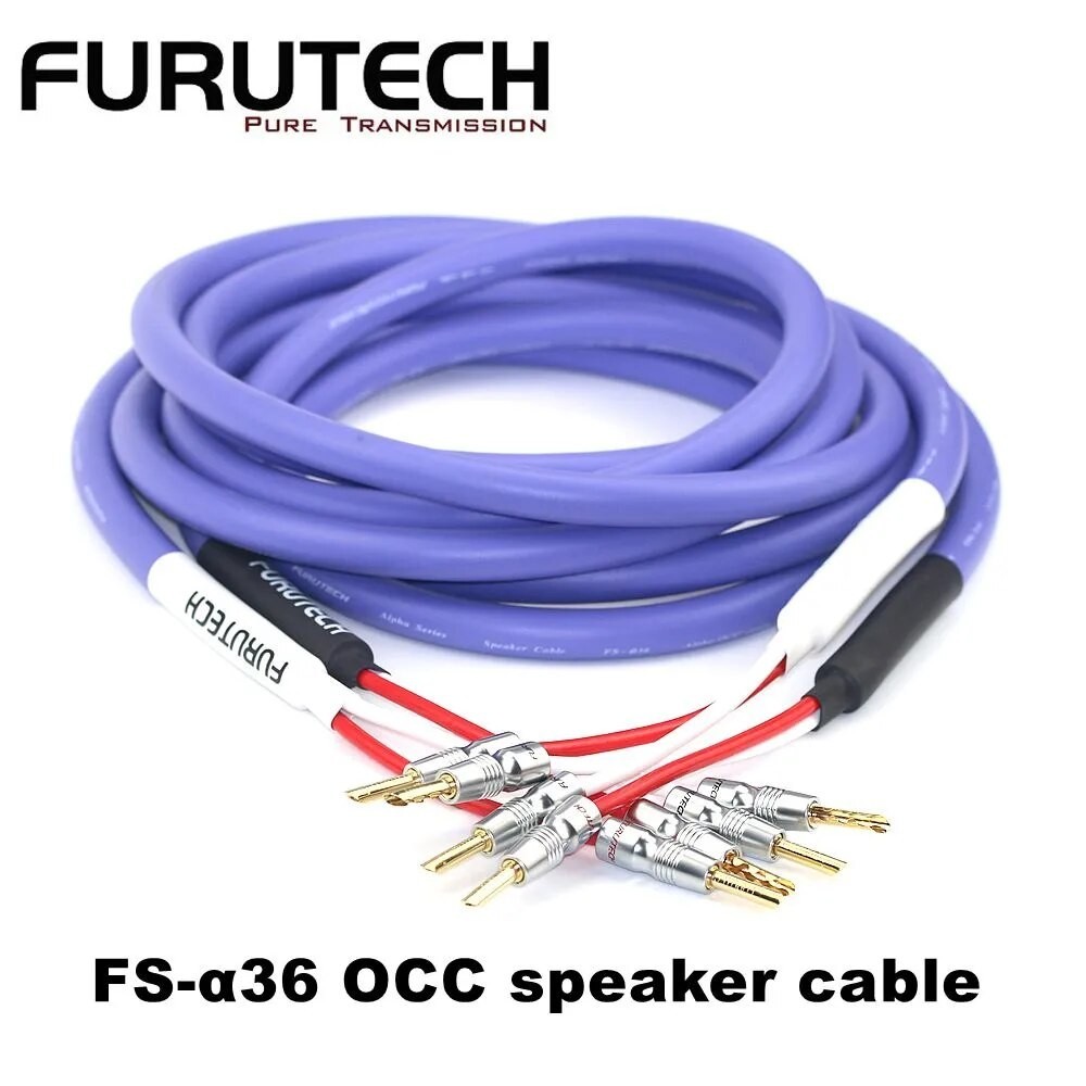 FURUTECH FS-α36 Alpha OCC HiFi Speaker Cable Original Banana plug Power amplifier speaker cable ...