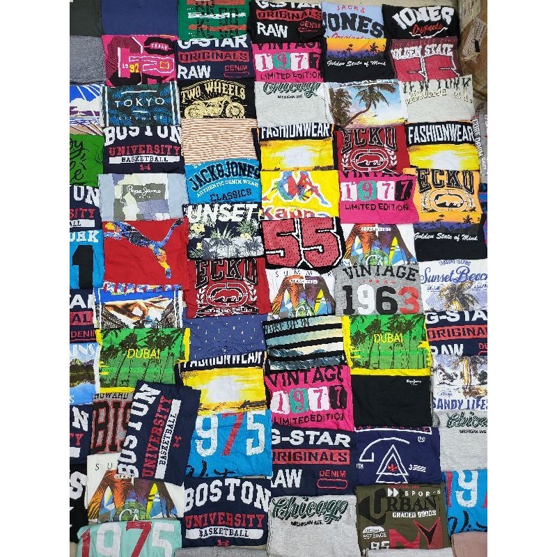 15pcs Unisex cotton printed t-shirt assorted design | Shopee Philippines