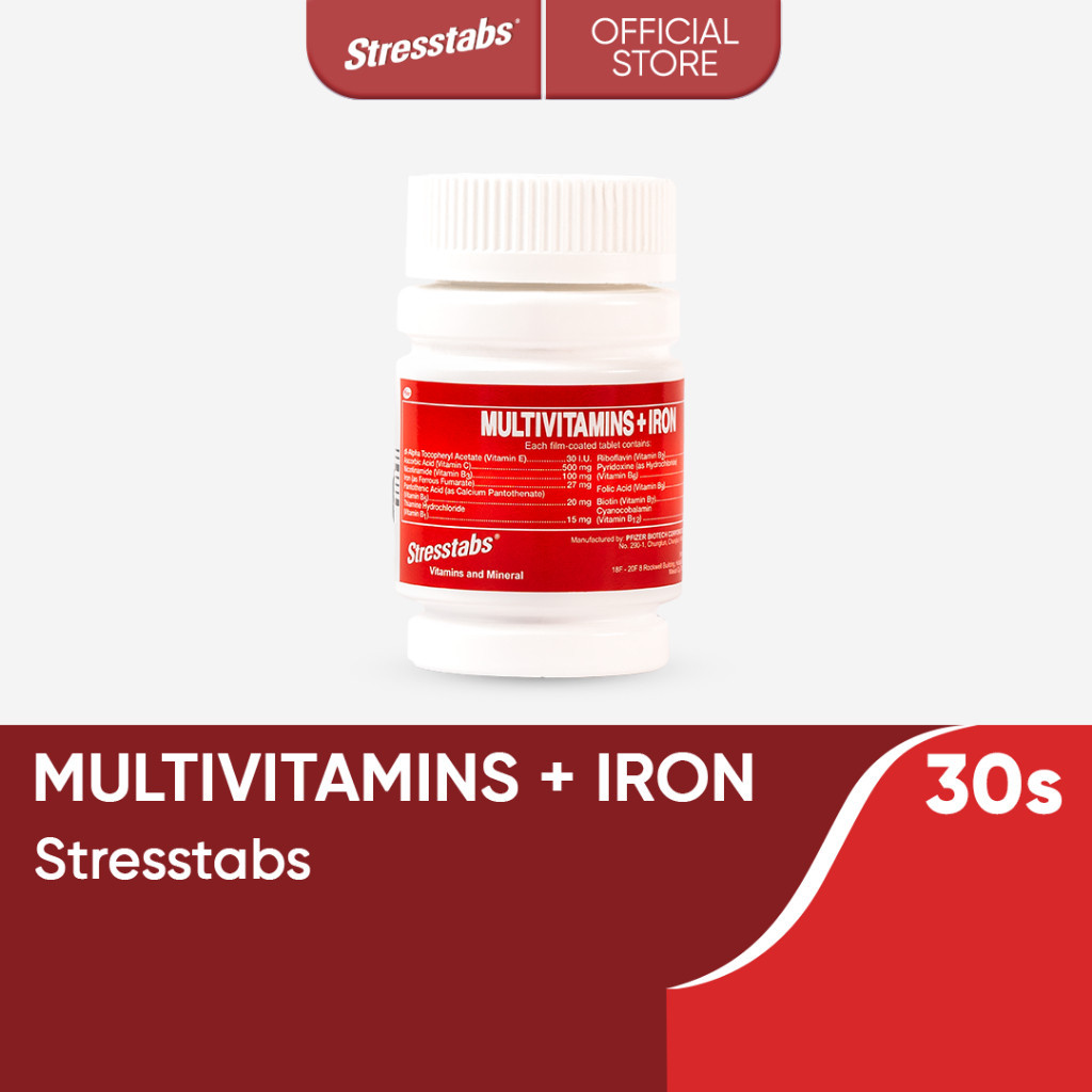 Stresstabs Multivitamins + Iron 30s Fights Stress, Restores Mental ...