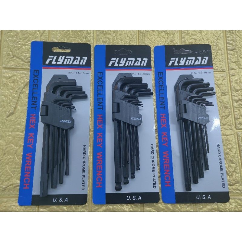 FLYMAN Allen Wrench set ( Hexagon.Ball.Flower type) | Shopee Philippines