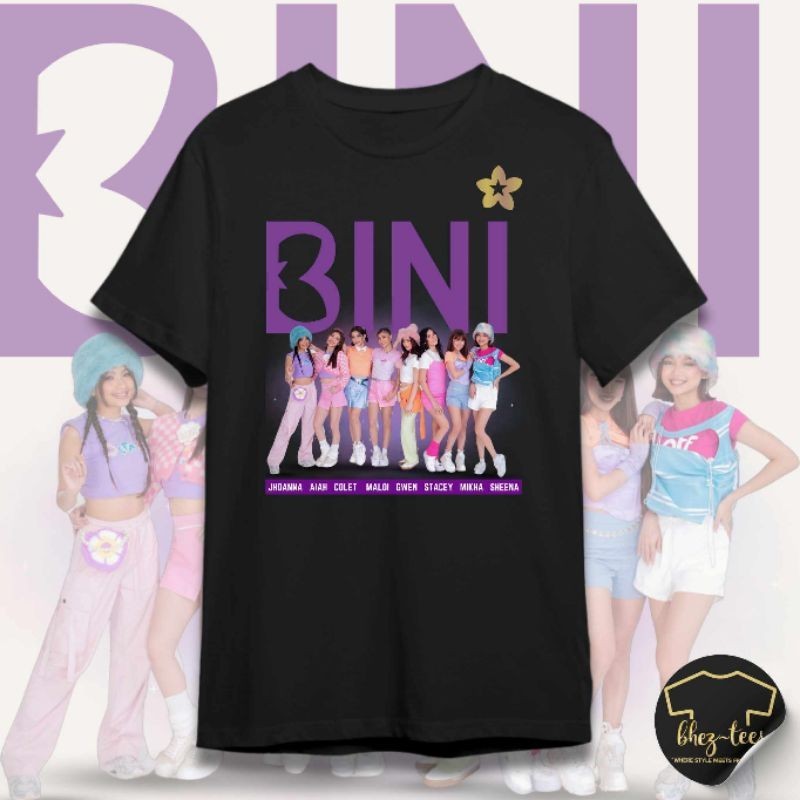 BINI GRAPHIC INSPIRED TSHIRT BLACK 100% Cotton | Shopee Philippines