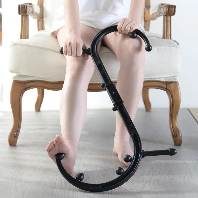 ☠Trigger Point Self Massager Stick Hook S-Shaped Theracane Body Muscle ...