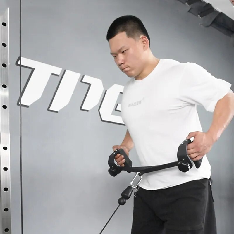 Home Gym LAT Pull Down Bar Fitness Bicep Triceps Back Blaster Handle ...