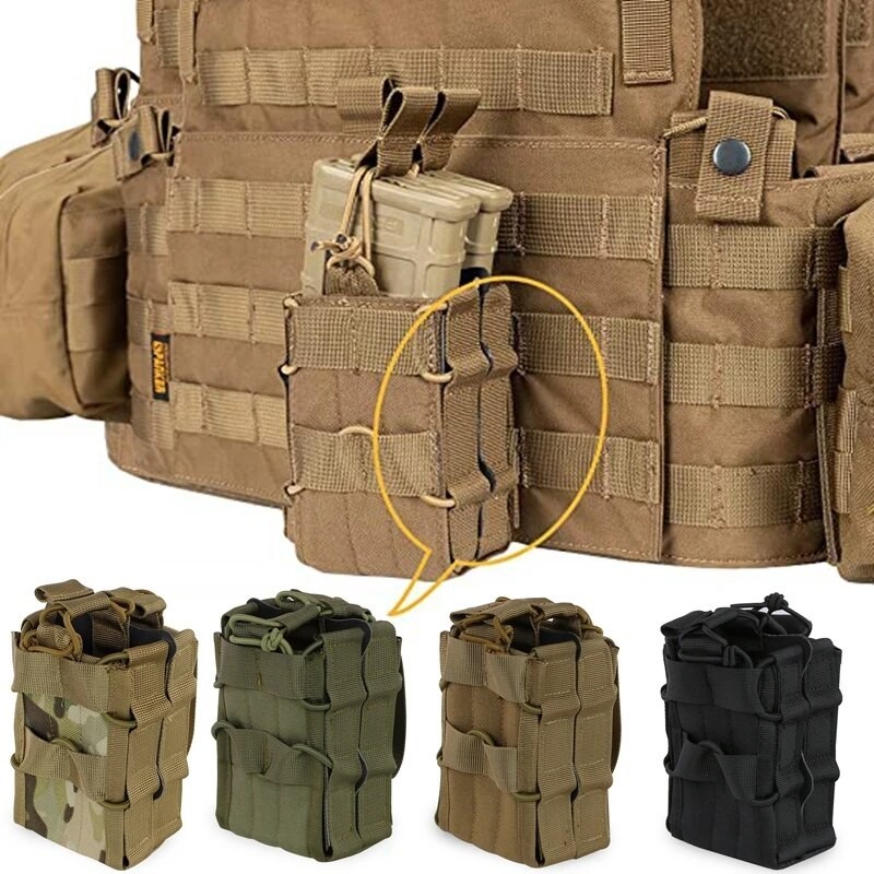 유Tactical Molle Single Double Magazine Pouch for M4 M14 M16 AR15 G36 ...