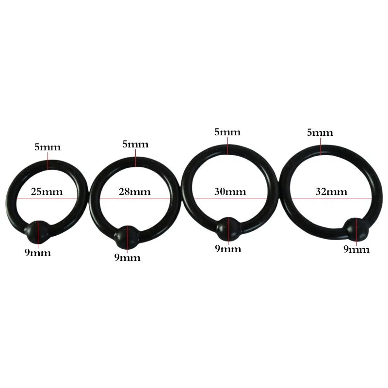 93d One Set 4 Sizes Silicone Cock Ring Delay Ejaculation For Man