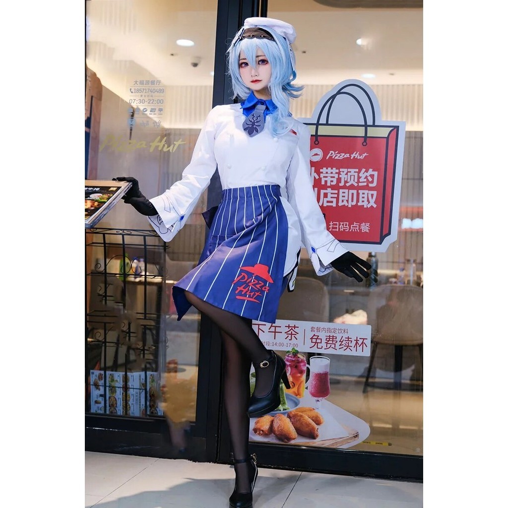 05v Coslee S Xl Genshin Impact Eula Cosplay Costume Pizza Hut Linkage