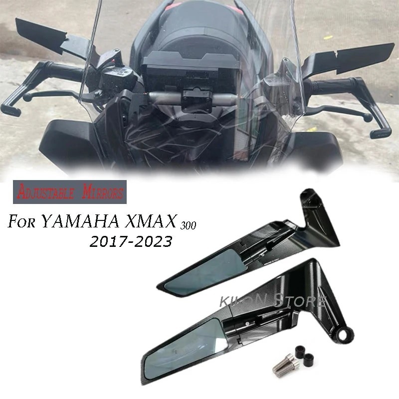 ☄For YAMAHA XMAX 300 2017-2023 Motorcycle Mirrors Sports Winglets ...
