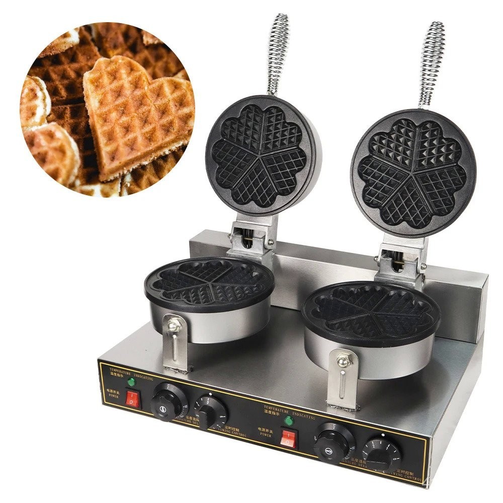 F8K7 Commercial rotary Bubble Waffle Iron Electric Waffle Maker Dual ...