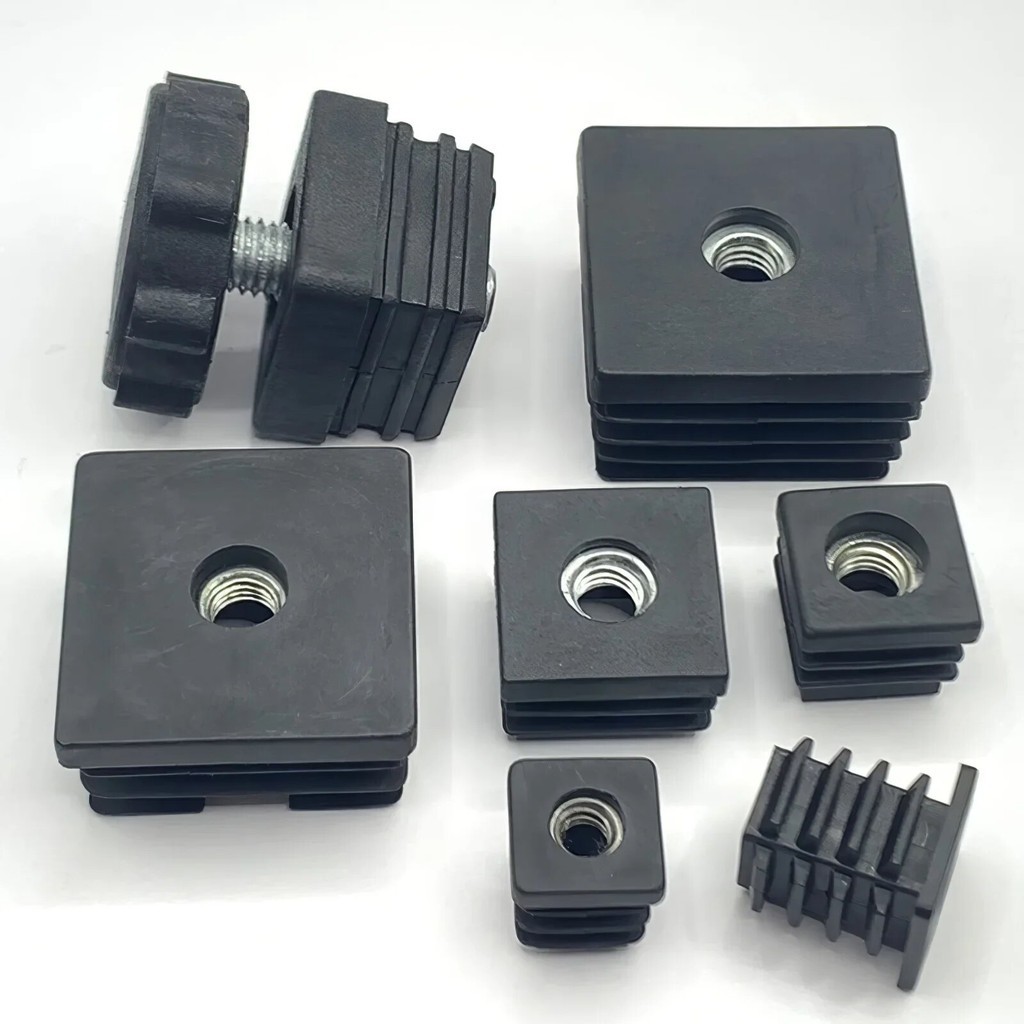 10/5pcs Black/white Square Pipe Plugs with Nut Hole Blanking End ...