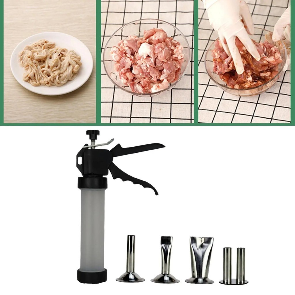 Manual Sausage Stuffer,Meat Sausage Maker,Sausage Filling Tool with 4 ...