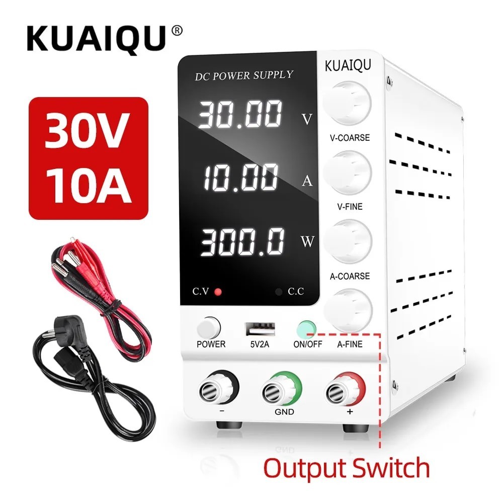 Adjustable 30V 10A Switching DC Power Supply 4 Digits LCD Plating Power ...