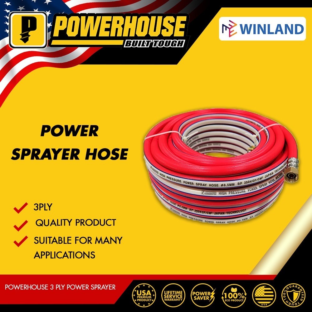 Powerhouse by Winland 3-Ply Pressure Washer Power Sprayer Hose Heavy ...