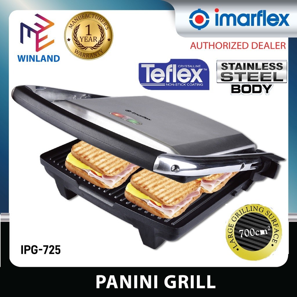 Imarflex by Winland Panini Steak Grill with Adjustable Thickness ...