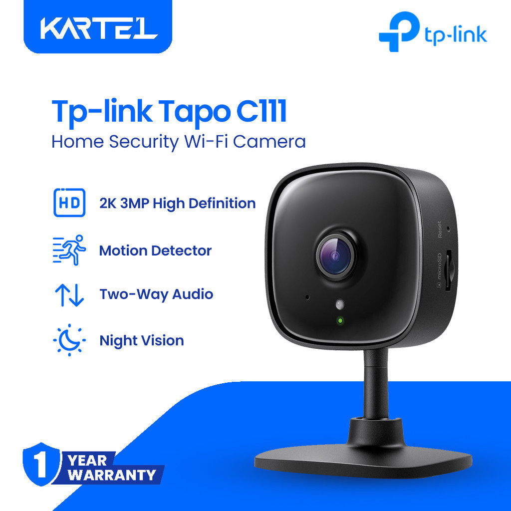 TP-Link Tapo C111 3MP Wi-Fi Security Camera with Night Vision | Shopee ...