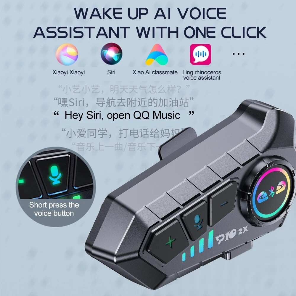 2024.special offer Headset Bluetooth Intercom Interphone 2 Waterproof Motorcycle Waterproof ...