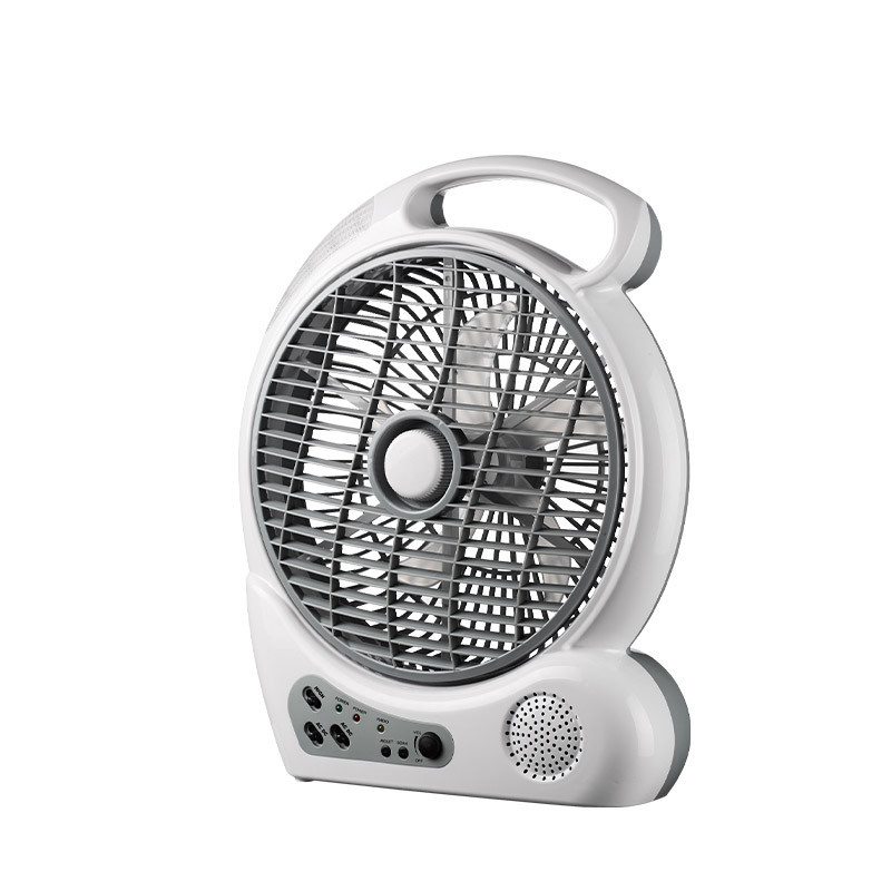 10-inch Rechargeable Radio Table Fan CHANGRONG Solar Portable Box Fan ...