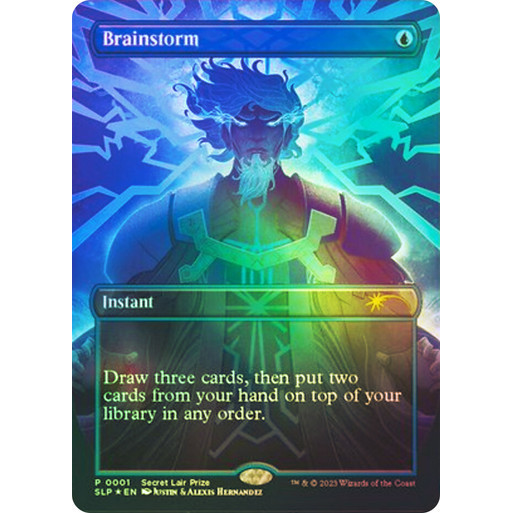 Pr0xy Card - Brainstorm (Borderless Foil) | Secret Lair Showdown (SLP ...