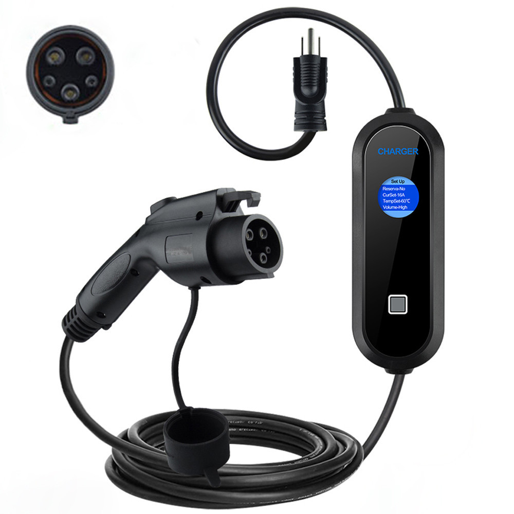 3.5KW Portable Ev Charger Type 1 16A EVSE Charging Gun For Electric ...