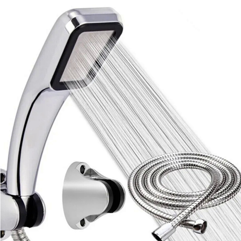 Square Handheld Shower Shower 300 Holes High Pressure Rainfall Shower ...