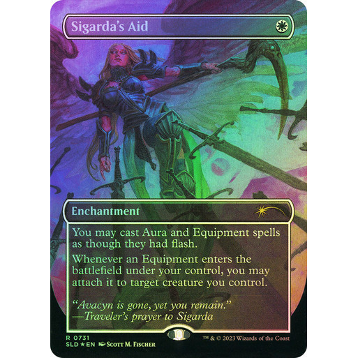 MTG Proxy Card - Sigarda's Aid (Borderless Foil) | Secret Lair Drop ...