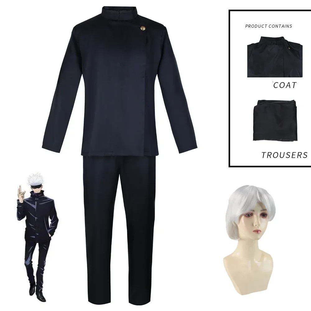 Gojo Satoru Cosplay Anime Jujutsu Kaisen Costume Glasses High School ...