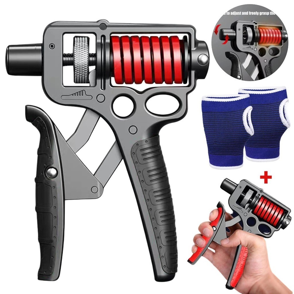 5-165kg Adjustable Heavy Hand Grip Strengthener Finger Expander Arm ...