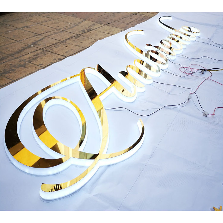 Shopping wall led light 3d backlit logo sign led backlit letters ...