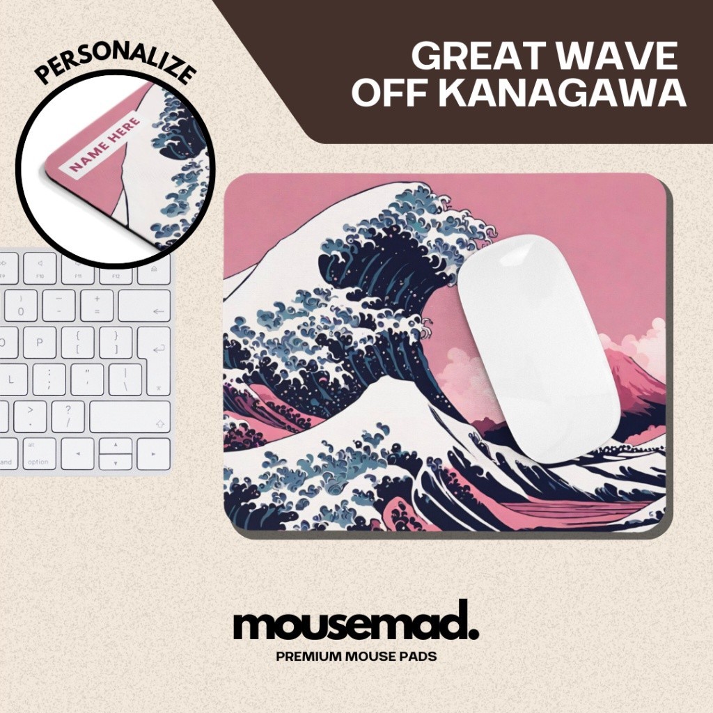 MOUSEMAD Mouse Pad - Great Wave off Kanagawa [personalized customized ...