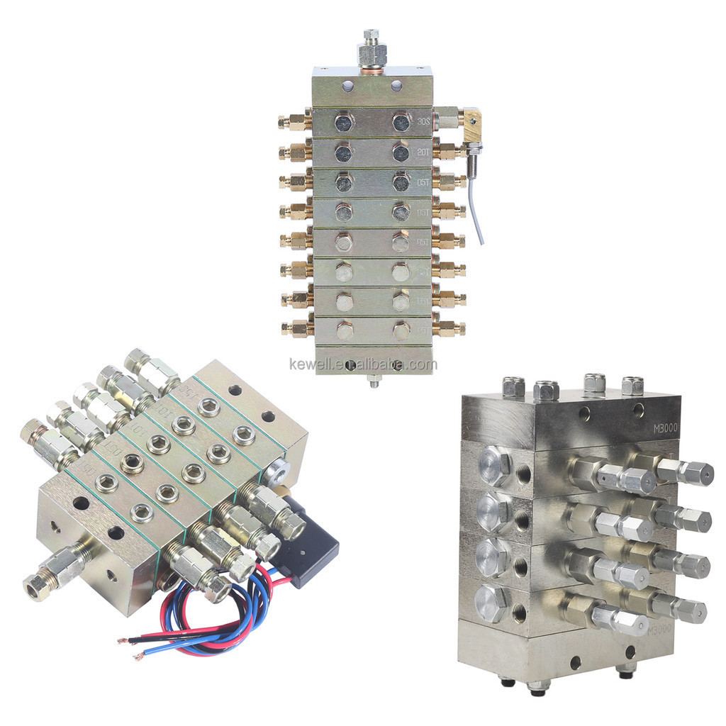 DS2 Progressive Lube Lubrication Metering Grease Distributor Dispenser Block Device Oil Divider ...