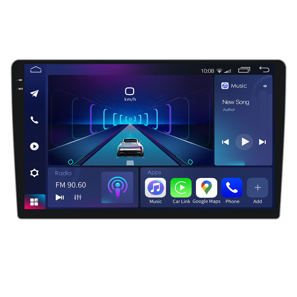 Car dvd player Android12 QLED screen 2K car android stereo with gps ...