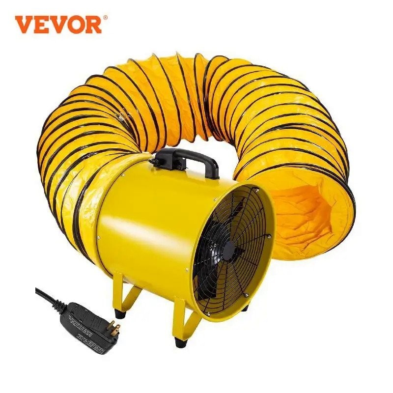 VEVOR Portable Ventilation Fan 12in 16in Utility Blower W/ 5-Meter ...