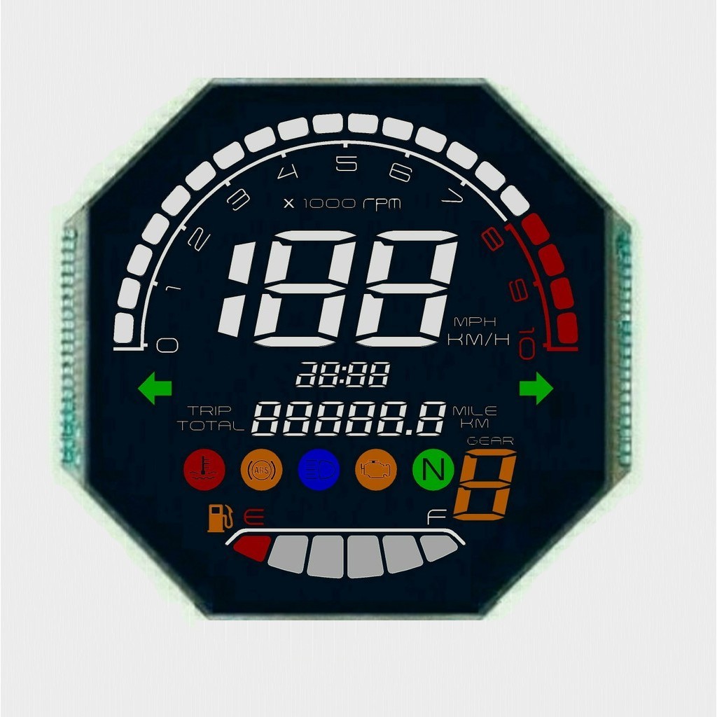 lcd speedometer VA LCD motorcycle speedometer lcd display speedometer ...