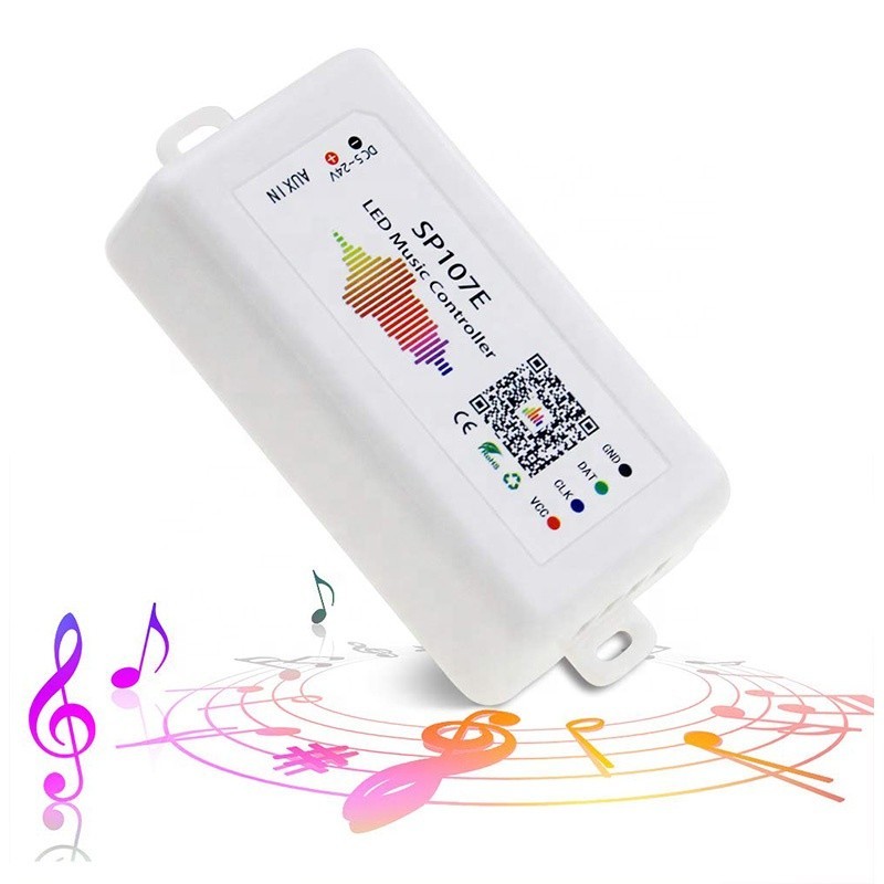SP107E Music Pixel RGB LED Strip Controller for WS2812 WS2813 SK6812 WS2801 Dream Color ...
