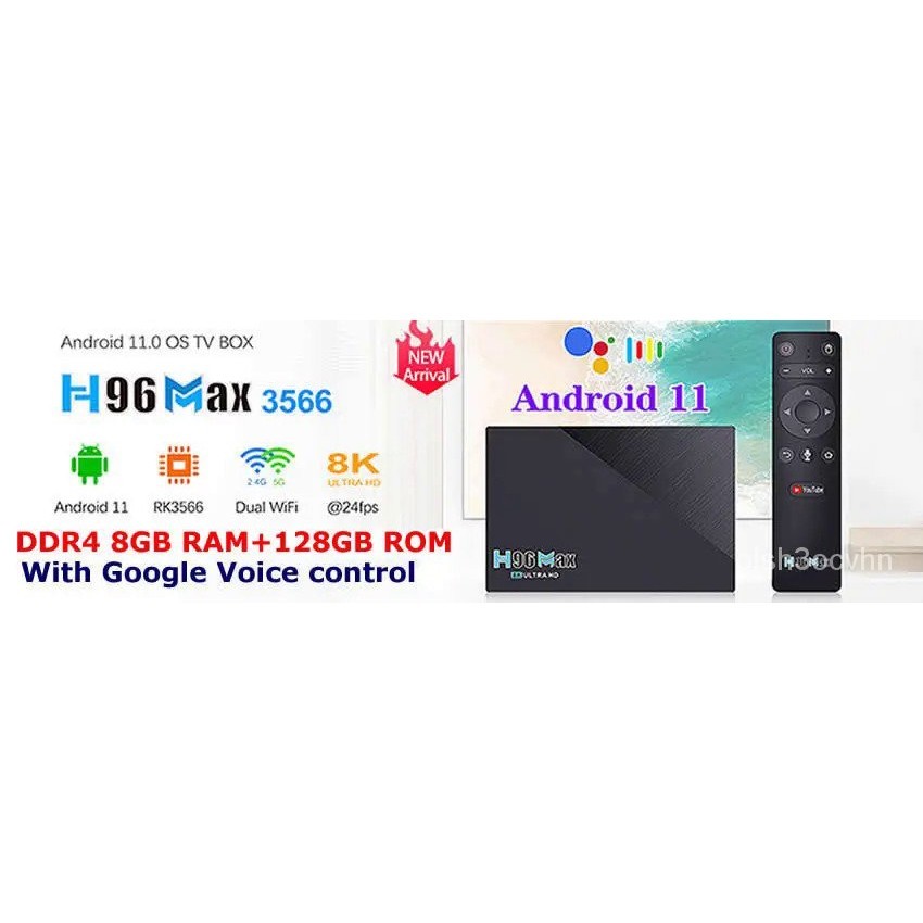 Android 11 TV BOX T95 PLUS RK3566 DDR4 8GB RAM 128GB ROM 1000M LAN 2.4G ...