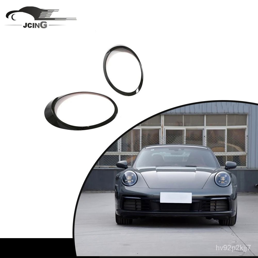 Pre-preg Carbon 992 Headlight Eyebrows for Porsche 911 Carrera Turbo S ...