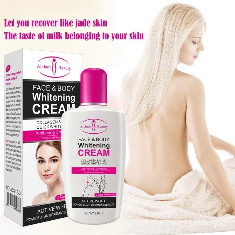 Collagen Milk Bleaching Face Body Cream skin whitening Moisturizing Body Lotion skin lightening ...