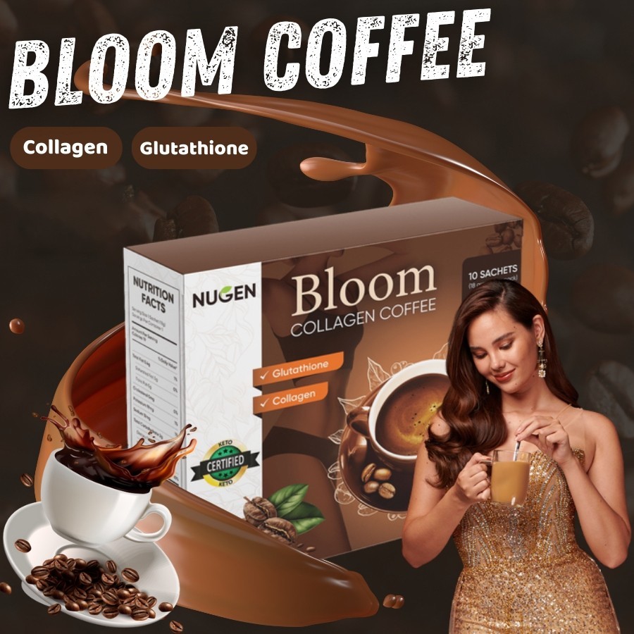 Nugen Bloom Collagen Coffee Original 100% Organic Diet Coffee With Glutathione Slimming Drink ...