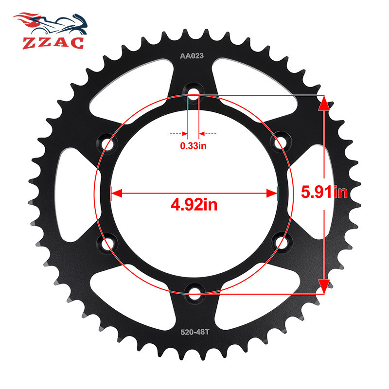 ♦520 48T 20CrMnTi Motorcycle Rear Sprocket Sprocket For KTM 125/200/250 ...