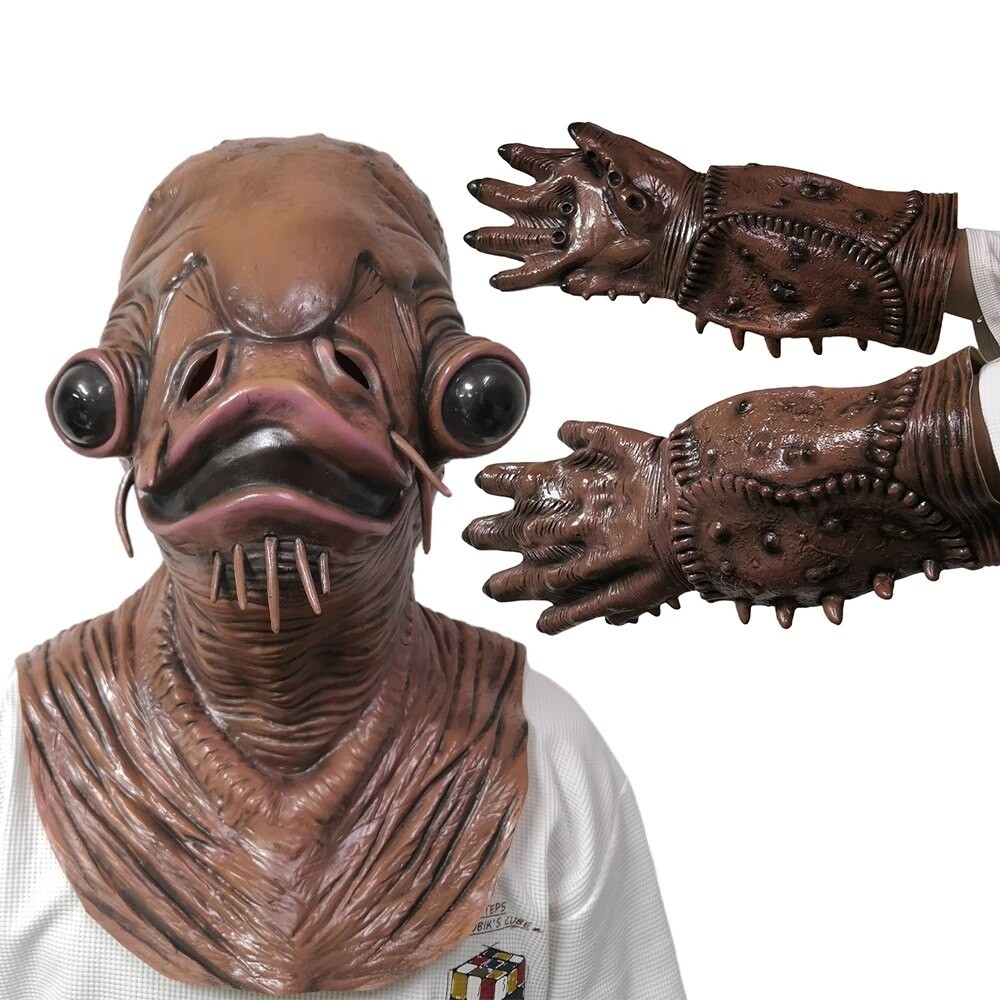 Novelty Halloween Horror Catfish Cosplay Mask Costume Brown Fish ...