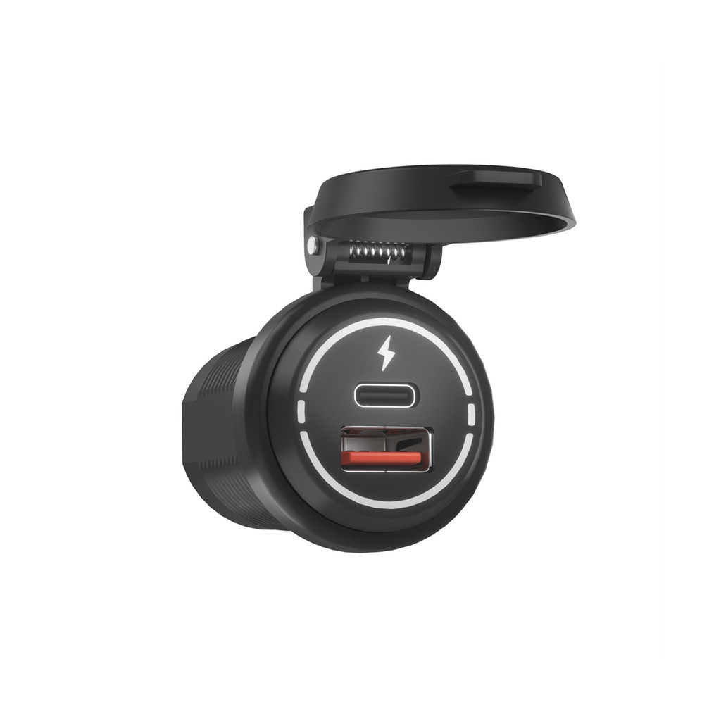 ☮pdusb Charger Socket Waterproof Marine Qc30 Usb Power Outlet For Marine Boat Motorcycle Tr