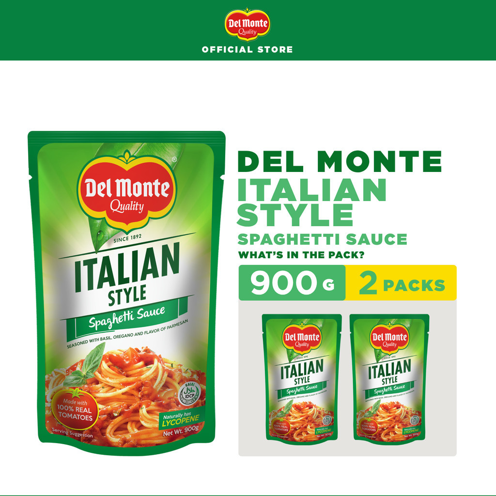 DEL MONTE Italian Style Spaghetti Sauce - 900g x2 (32 servings save 600 ...
