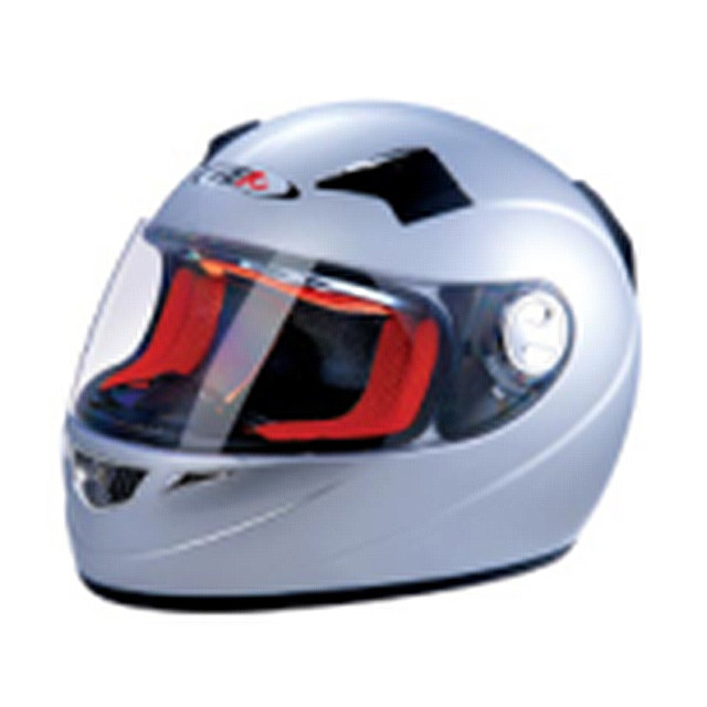 Silver Safety Racing Cross Full Face Motorcycle Helmet With Dot ...